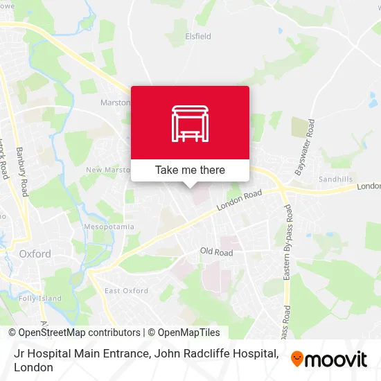 Jr Hospital Main Entrance, John Radcliffe Hospital stop - Routes ...