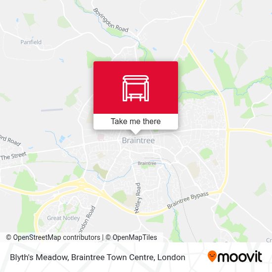 Blyth's Meadow, Braintree Town Centre stop - Routes, Schedules, and Fares