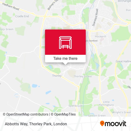 Abbotts Way, Thorley Park stop - Routes, Schedules, and Fares