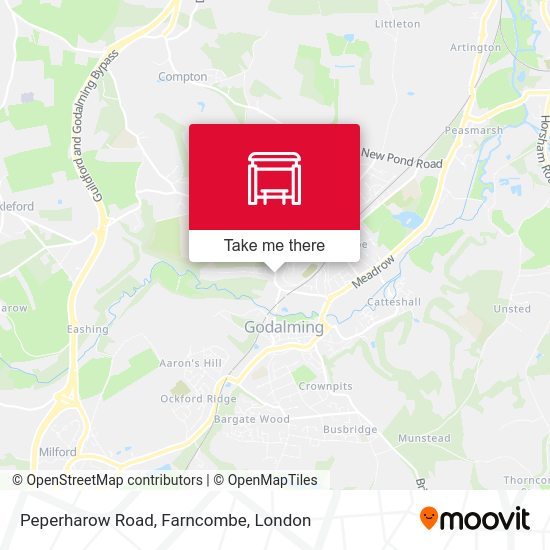How to Get to Peperharow Road, Farncombe in Waverley by Bus or Train?