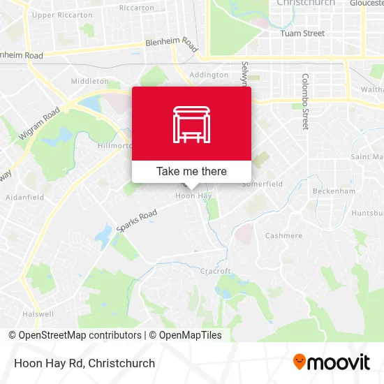 Hoon Hay Rd stop - Routes, Schedules, and Fares