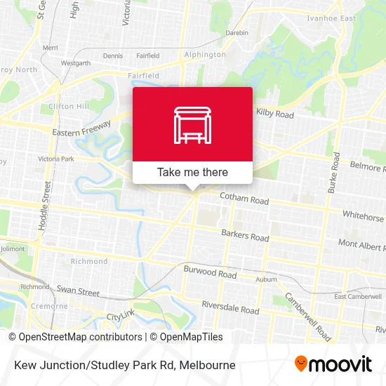 Kew Junction/Studley Park Rd stop - Routes, Schedules, and Fares