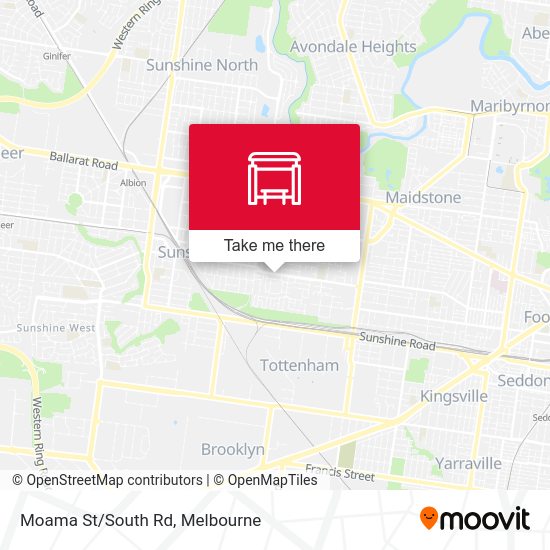 Moama St/South Rd (Braybrook) stop - Routes, Schedules, and Fares
