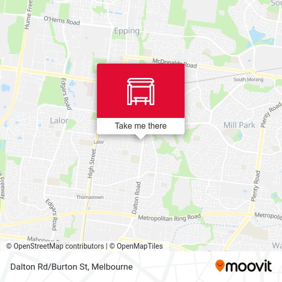 Dalton Rd/Burton St (Lalor) stop - Routes, Schedules, and Fares