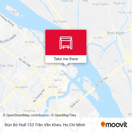 Bún Bò Huế 153 Trần Văn Khéo - Routes, Schedules, and Fares
