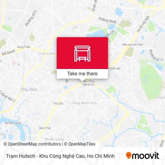 Trạm Hutech - Khu Công Nghệ Cao stop - Routes, Schedules, and Fares