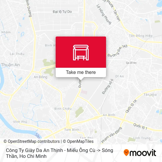 Công Ty Giày Da An Thịnh - Miếu Ông Cù -> Sóng Thần - Routes, Schedules ...