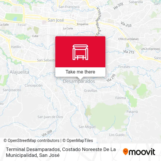 Terminal Desamparados, Costado Noreeste De La Municipalidad - Rutas ...