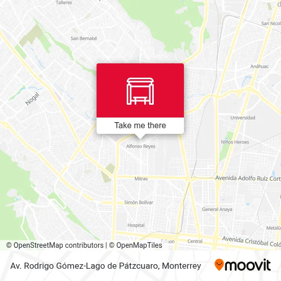 Av. Rodrigo Gómez-Lago de Pátzcuaro stop - Routes, Schedules, and Fares