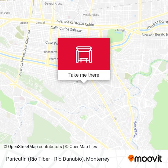 Paricutín (Río Tíber - Río Danubio) parada - Rutas, horarios y tarifas