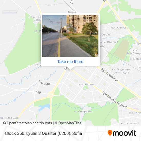 Бл. 350 Ж.К. Люлин 3 / Bl. 350, Lyulin 3 Qr. (0200) остановка ...