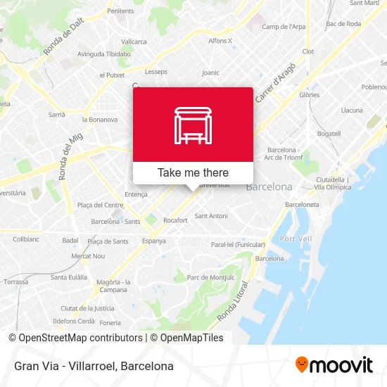 Gran Via - Villarroel - Routes, Schedules, and Fares