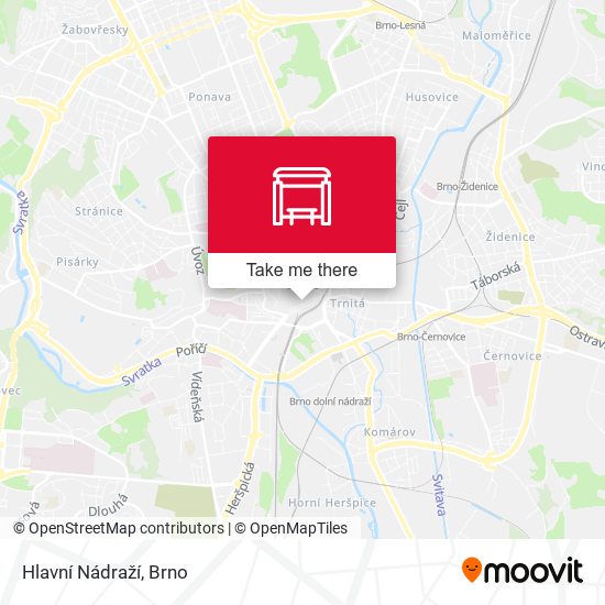 Как добраться до Hlavní Nádraží в Brno на автобус, поезд, трамвай или ...