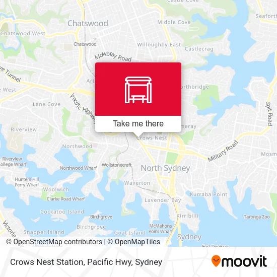 Crows Nest Station, Pacific Hwy - Routes, Schedules, and Fares