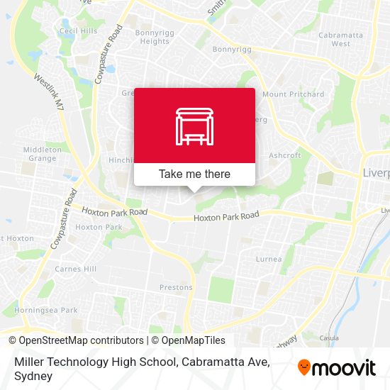 Miller Technology High School, Cabramatta Ave stop - Routes, Schedules ...