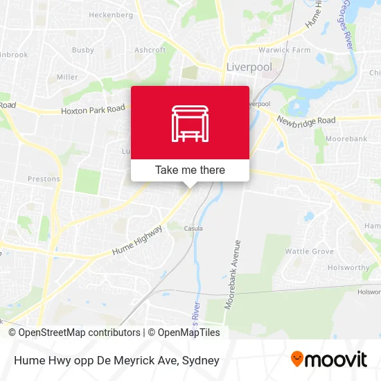 Hume Hwy opp De Meyrick Ave - Routes, Schedules, and Fares