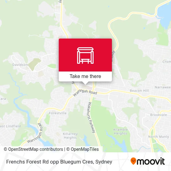 Frenchs Forest Rd opp Bluegum Cres stop - Routes, Schedules, and Fares