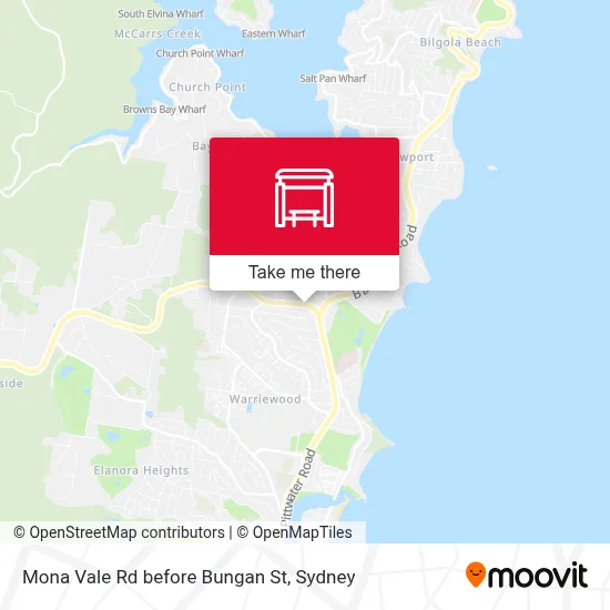 Mona Vale Rd before Bungan St stop - Routes, Schedules, and Fares