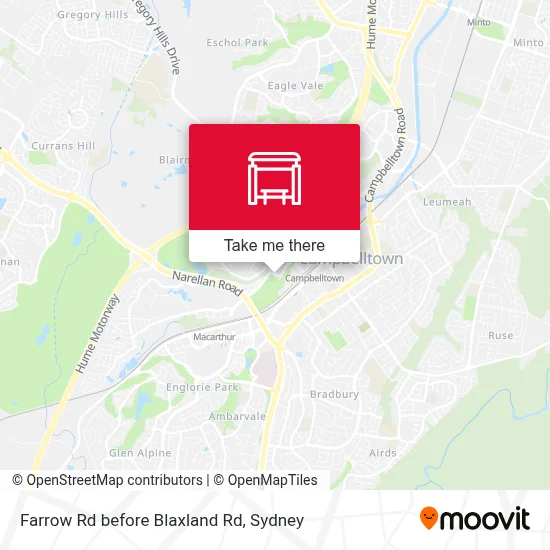 Farrow Rd before Blaxland Rd (Hail & Ride) station