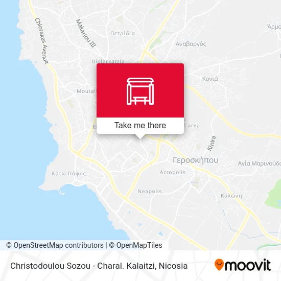 Christodoulou Sozou - Charal. Kalaitzi stop - Routes, Schedules, and Fares
