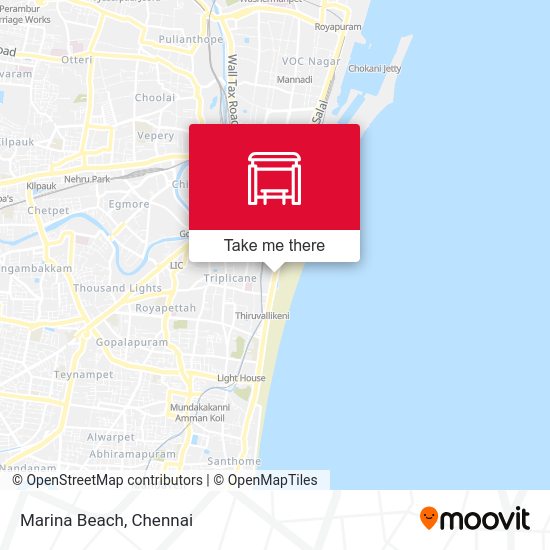 Marina Beach stop - Routes, Schedules, and Fares