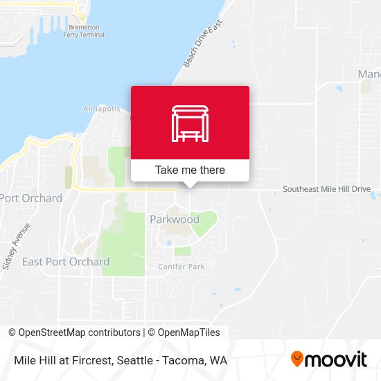 Mile Hill at Fircrest stop - Routes, Schedules, and Fares