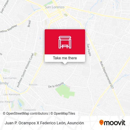 Juan P. Ocampos X Federico León parada - Rutas, horarios y tarifas