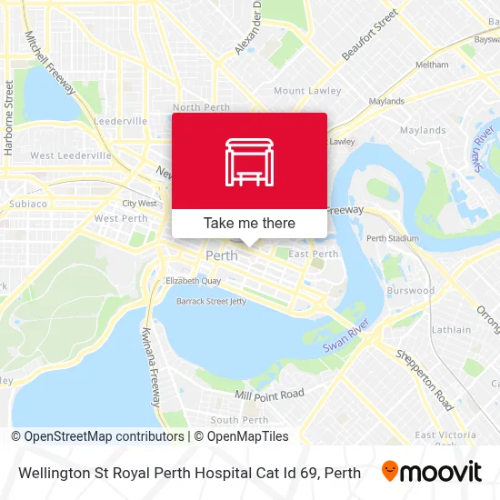 Wellington St Royal Perth Hospital Cat Id 69 stop - Routes, Schedules ...