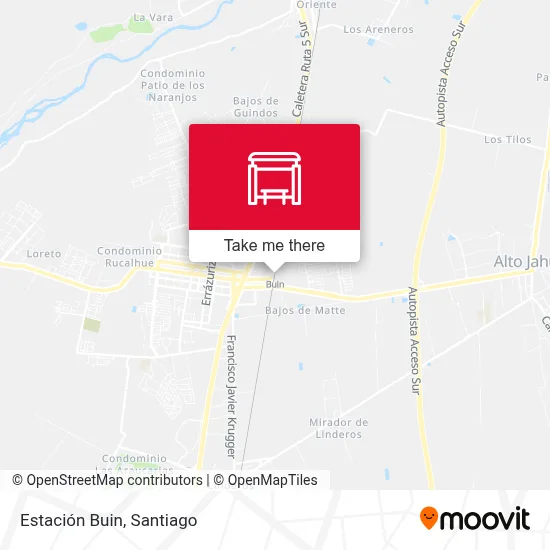 Estación Buin - Rutas, horarios y tarifas