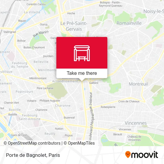 Porte de Bagnolet - Routes, Schedules, and Fares