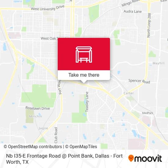 Nb I35-E Frontage Road @ Point Bank parada - Rutas, horarios y tarifas