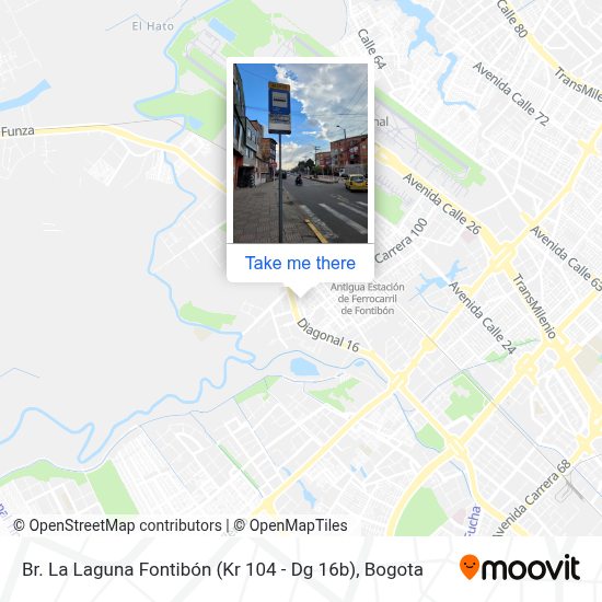 Br. La Laguna Fontibón (Kr 104 - Dg 16b) parada - Rutas, horarios y tarifas