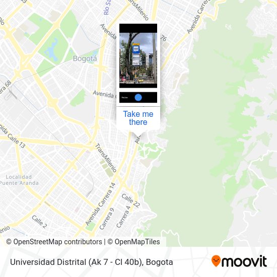 Universidad Distrital (Ak 7 - Cl 40b) stop - Routes, Schedules, and Fares