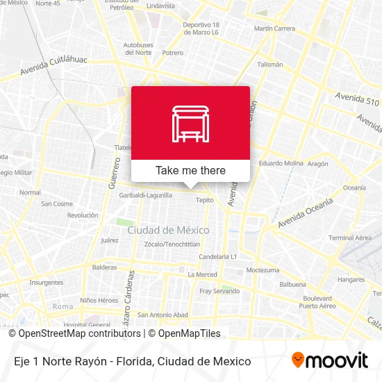 Eje 1 Norte Rayón - Florida parada - Rutas, horarios y tarifas