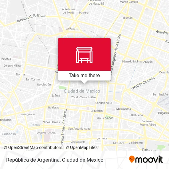 República de Argentina parada - Rutas, horarios y tarifas