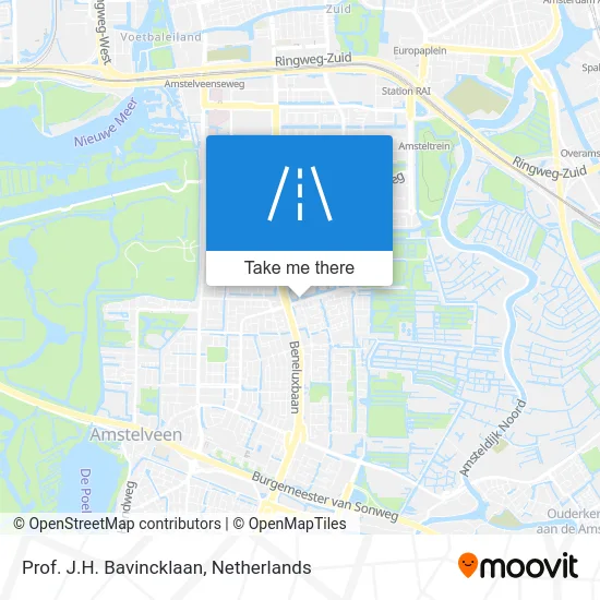 How to get to Prof. J.H. Bavincklaan, Amstelveen by bus, light rail ...