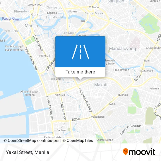 How to get to Yakal Street, Makati City by bus or train?