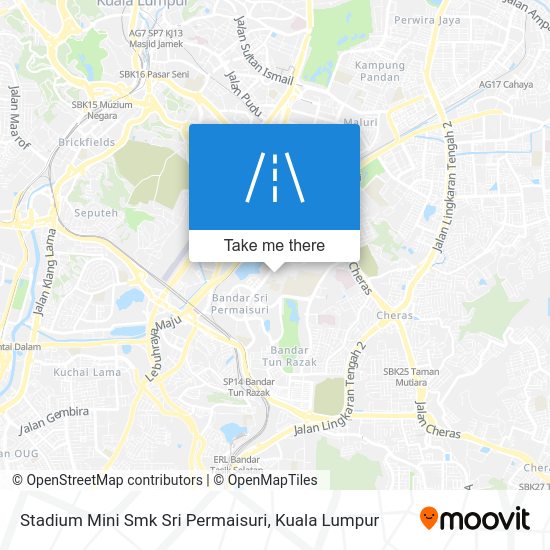 How to get to Stadium Mini Smk Sri Permaisuri, Kuala Lumpur by bus, MRT ...