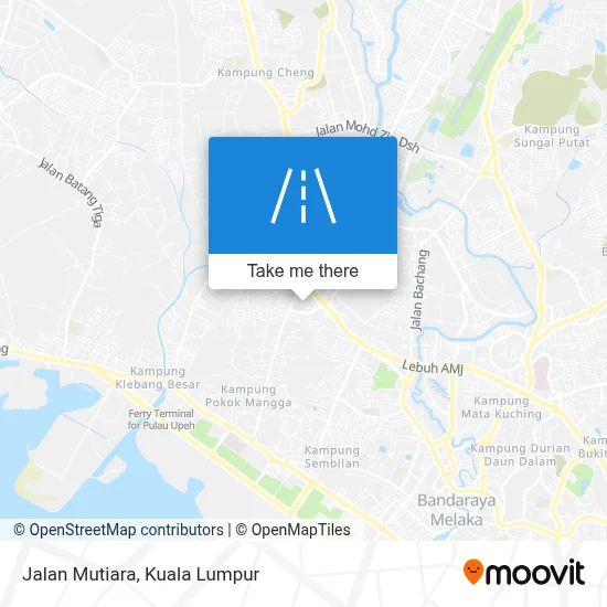 Cara-cara untuk ke Jalan Mutiara, Melaka Tengah dengan bas atau keretapi