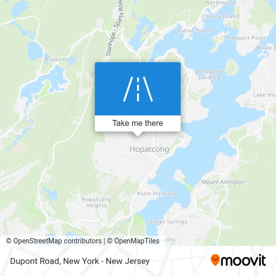 How to get to Dupont Road, Hopatcong by train or bus?