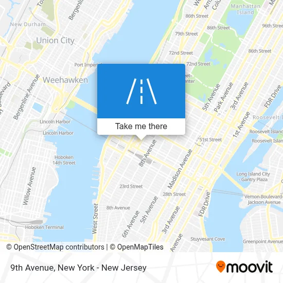 How to get to 9th Avenue, Manhattan by subway, bus or train?
