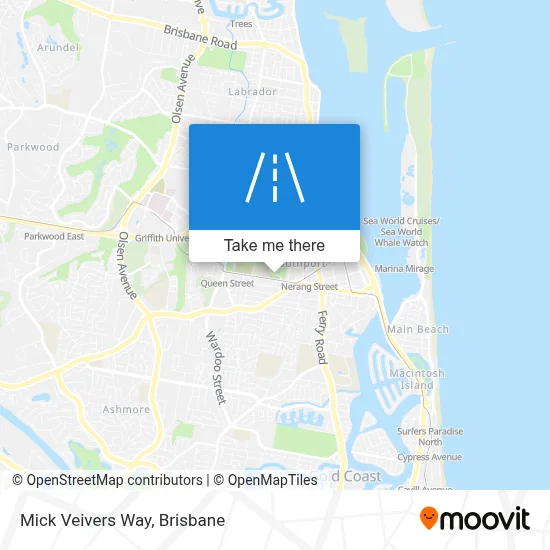 How to get to Mick Veivers Way, Southport by bus or light rail?