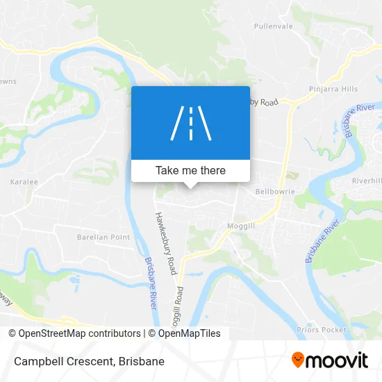 How to get to Campbell Crescent, Bellbowrie by bus or train?
