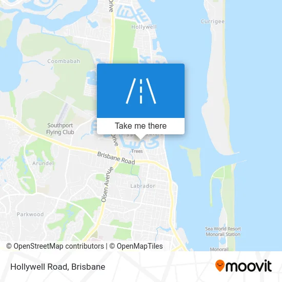 How to get to Hollywell Road, Biggera Waters by bus or light rail?