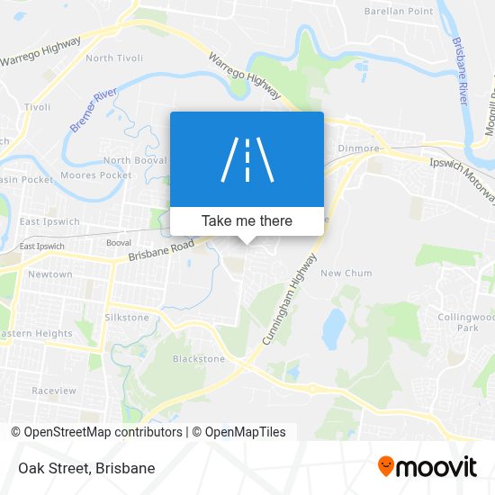 How to get to Oak Street, Bundamba by bus or train?