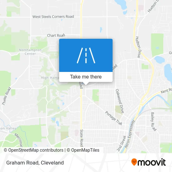 ¿Cómo llegar a Graham Road, Cuyahoga Falls en autobús?
