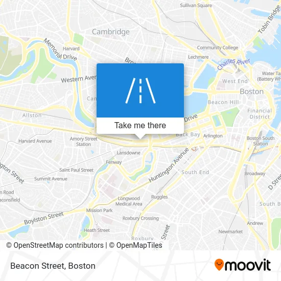 How to get to Beacon Street, Boston by bus, subway or train?