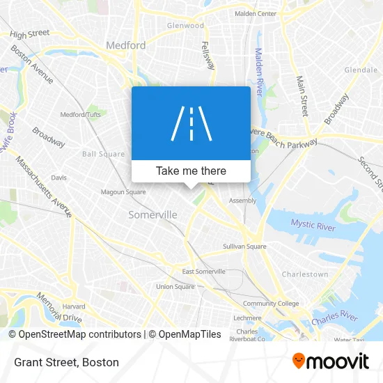 How to get to Grant Street, Somerville by bus or subway?