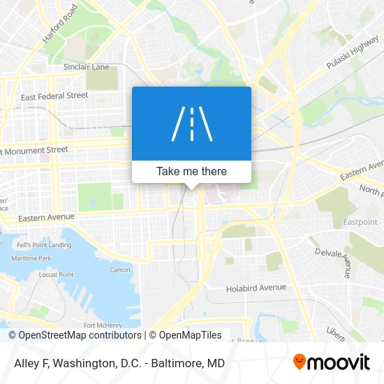 ¿Cómo llegar a Alley F, Baltimore en autobús, tren ligero o metro?
