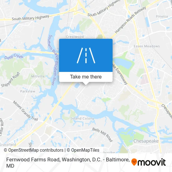 How to get to Fernwood Farms Road, Chesapeake by bus?